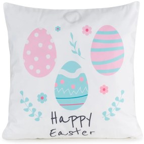 VELIKONOČNÍ DEKORAČNÍ POVLAK NA POLŠTÁŘ EASTER8 45X45 CM VZOROVANÁ