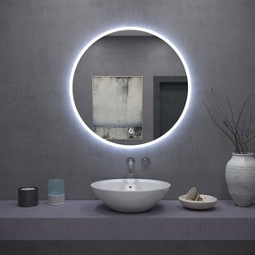 Rea Zrcadlo ⌀50 cm s regulovatelným LED osvětlením