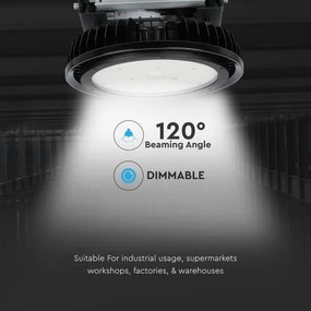 LED Stmívatelné průmyslové svítidlo High Bay LED/500W/230V 4000K IP65 černá