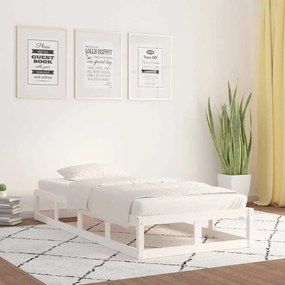 vidaXL Rám postele 90 x 200 cm masivní dřevo [820784] Barva: Bílá