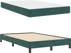 Postel s boxspringem s matrací Tmavě zelená 120 x 200 cm textil 3398686