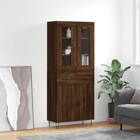 vidaXL Skříň highboard 69,5 x 34 x 180 cm kompozitní dřevo [3198562] Barva: hnědý dub