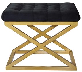 Atelier del Sofa Taburet Capraz - Gold, Black, Zlatá, Černá