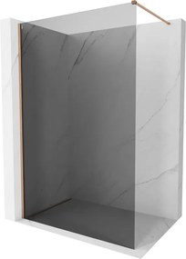 Mexen, Mexen Kioto-X sprchová stěna 70 x 200 cm, grafit 10 mm, broušená měď - 800-070-101-65-40-X