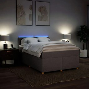 Box spring postel s matrací taupe 160x200 cm textil 3289042