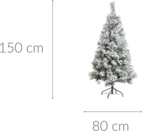 Umělý vánoční stromeček se zasněženými větvemi, 150 cm