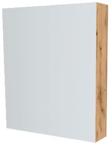 Mereo, Mereo Koupelnová zrcadlová skříňka 60 cm, galerka, 1x dvířka levá, Multidecor, Dub Wotan, MER-CN798G61DWOT