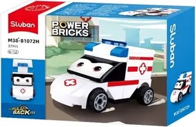 Sluban Power Bricks M38-B1072H Natahovací autíčko s očima Sanitka