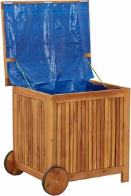 Zahradní úložný box s kolečky 60 x 50 x 58 cm masivní akácie 319710