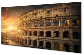 Skleněný panel Rome Colosseum při západu slunce 100x50 cm