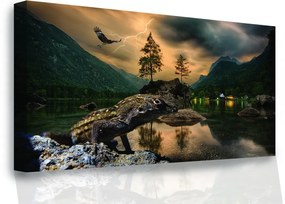 Malvis ® Obraz - Řeka se zvířaty Velikost: 60x40 cm