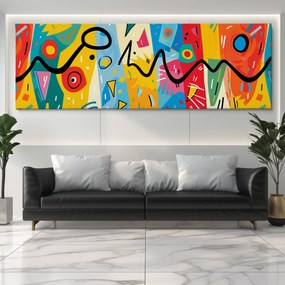 Obraz na plátně - Armonía de colores FeelHappy.cz Velikost obrazu: 120 x 40 cm