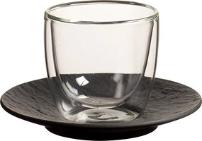 Villeroy&Boch Villeroy & Boch Manufacture Rock skleněný espresso šálek s podšálkem sada