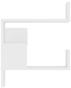 Nástěnné rohové police 2 ks bílé 40 x 40 x 50 cm dřevotříska - Default Title