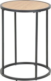 XXXLutz ODKLÁDACÍ STOLEK, černá, divoký dub, kompozitní dřevo, 40/40/50 cm - Online Only konferenční stolky - 001749018631