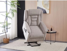 Relaxační křeslo ELECTRO s lanýžovým čalouněním a 2 motory Autronic
