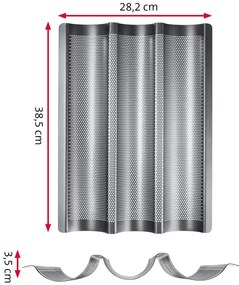 Westmark Perforovaná forma na 3 bagety Long, 38 cm