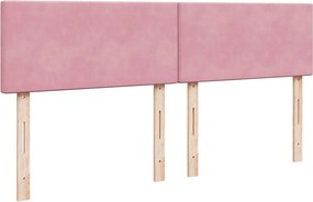 Box spring postel s matrací růžová 180x200 cm samet 3287805