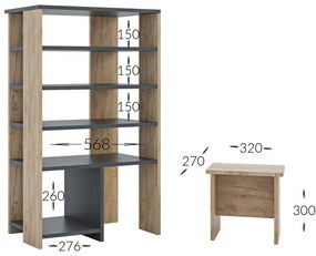 Casarredo Botník BRADLEY wenge/bílý lesk