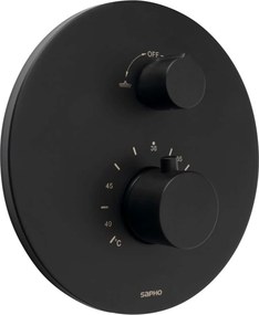 Sapho - Termostatická baterie pod omítku, box, pro 2 spotřebiče, matná černá RH396B
