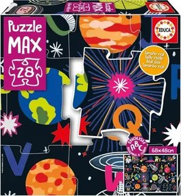 EDUCA Puzzle Vesmírná abeceda / 28 dílků / 68 x 48 cm