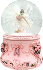 Madrid Magnificence Hudební skříňka Tančící baletka ve skleněné kouli 15 cm – MG-963