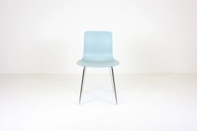 Židle jídelní, Vitra HAL, modrá/chrom, plast