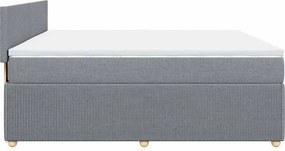 Box spring postel s matrací světle šedá 180 x 200 cm textil 3287528