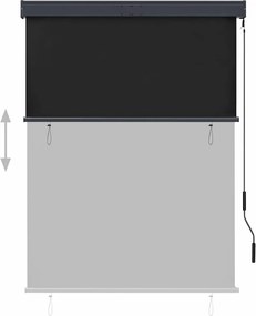 Venkovní roleta 120 x 250 cm antracitová 145964