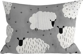 Polybavlněný povlak na polštář SHEEP POLY 50x70 cm, šedý
