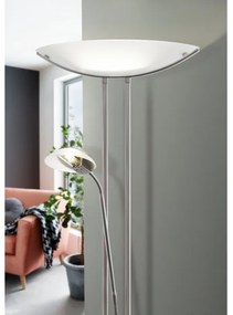 EGLO 85971 - Stmívatelná stojací lampa BAYA 1xR7s/230W+1xG9/33W matný chrom