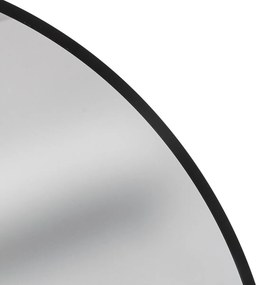 Kulaté zrcadlo v kovovém rámu OW, Ø 70 cm, černá