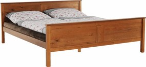 Tempo Kondela Masivní postel PROVO 180x200, borovicové dřevo v odstínu dub