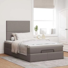 Osmanský rám postele s matrací taupe 120x190cm textil 3313061