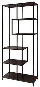 Designový regál Maille 185 x 77 cm černý jasan