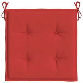 Podušky na zahradní židli 2 ks červené 50x50x3 cm látka oxford