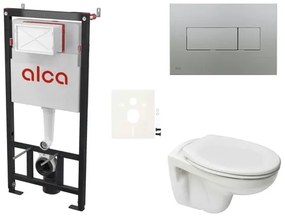 Cenově zvýhodněný závěsný WC set Alca do lehkých stěn / předstěnová montáž + WC Ceramia S-Line Pro SIKOASP6