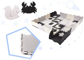 IK Kontrastní pěnové puzzle se zvířátky a tvary, 36 kusů