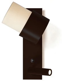 Moderní nástěnná lampička ke čtení Kan Wall Reader Vertical Barva svítidla: Černá, Dekor: Cotonet písčitý