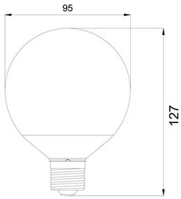 T-LED LED žárovka E27 LU12W 260° Studená bílá