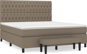 Box spring postel s matrací taupe 180x200 cm textil 3136857