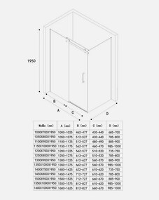 design sprchový kout RAVENA 17 - CHROM 100-160cm