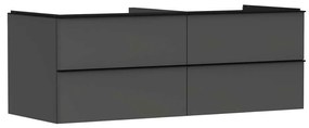 Hansgrohe Xelu Q - Umyvadlová skříňka, 50x136x55 cm, 4 zásuvky, matná šedá/matná černá 54087670