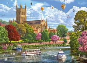 GIBSONS Puzzle Pohled na Worcester / 1000 dílků / 68 × 49 cm