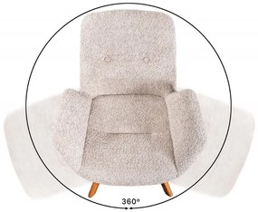 Designová otočná židle Yanisin béžová
