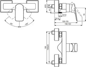 Ideal Standard Ceralife C - Sprchová baterie | chrom
