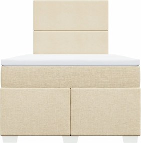 Box spring postel s matrací krémová 120x200 cm textil 3292753
