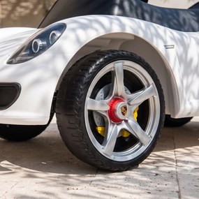 AIYAPLAY Odrážedlo pro děti Porsche odrážedlo s klaksonem, světlem a zvuky motoru, pro 18–36 měsíců, bílá