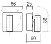 Redo 01-2339 - LED Nástěnné bodové svítidlo TOMIX LED/3,2W/230V chrom