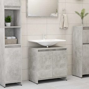 vidaXL Koupelnová skříňka 60 x 33 x 61 cm dřevotříska [802646] Barva: Betonová šedá